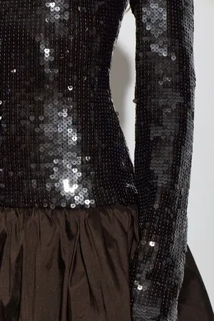 ROTATE BY BIRGER CHRISTENSEN Sequined Bodice With Maxi Skirt