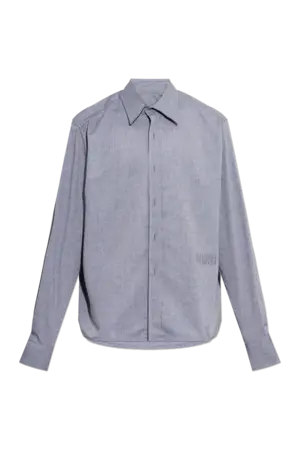MAISON MARGIELA Shirt With Embroidered Logo - Grey