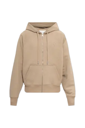 AMI Paris Sweatshirt With Logo - Beige