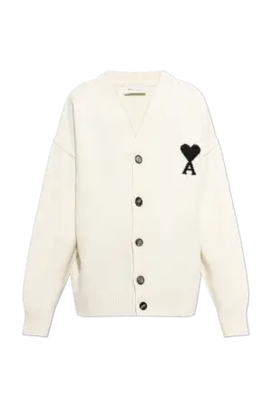 AMI Paris Wool Cardigan - White