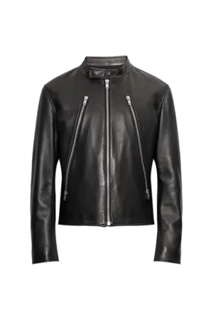 MAISON MARGIELA Leather Zip-up Jacket