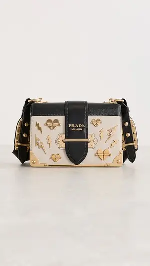 SHOPBOP ARCHIVE Prada Calf Leather Cahier Shoulder Bag - White