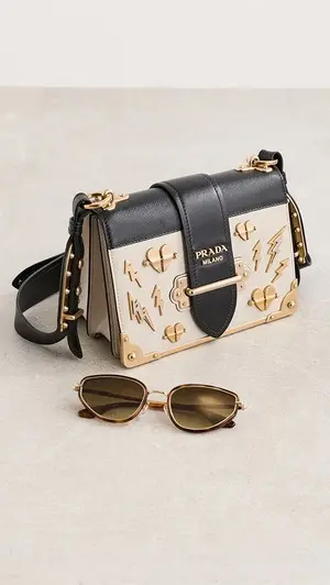 Shopbop Prada Calf Leather Cahier Shoulder Bag