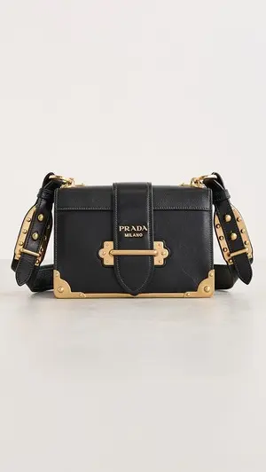 SHOPBOP ARCHIVE Prada Calf Leather Cahier Shoulder Bag - Black