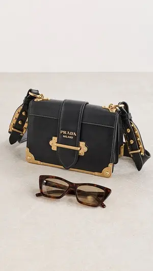 Shopbop Prada Calf Leather Cahier Shoulder Bag