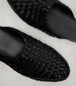 THE ROW Woven Leather Mules