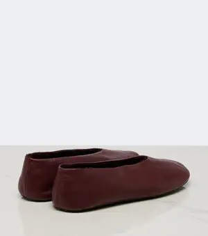 THE ROW Stella Leather Slip-on Shoes