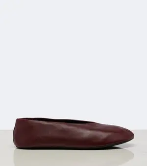 THE ROW Stella Leather Slip-on Shoes