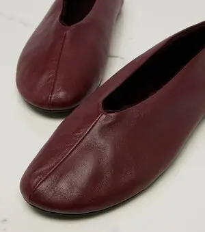 THE ROW Stella Leather Slip-on Shoes