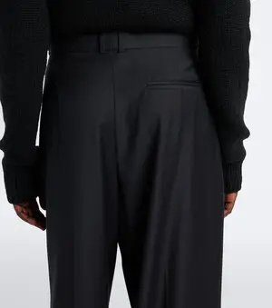 THE ROW Daniela Virgin Wool Wide-leg Pants In Dark Navy