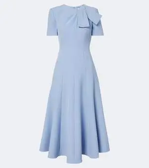 Roland Mouret Bow-detail Crêpe Cocktail Dress - Blue