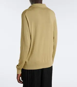 THE ROW Pauli Wool And Silk Polo Sweater