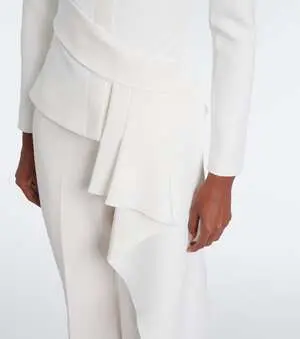 Roland Mouret Asymmetric Off-shoulder Crêpe Jacket