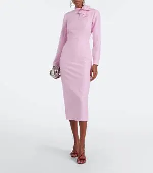 Roland Mouret Bow-detail Jacquard Cocktail Dress