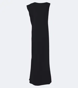 Jacquemus Drapée Jersey Maxi Dress - Black