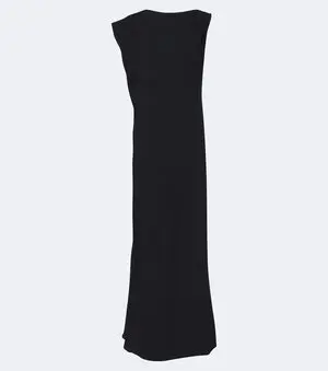 Jacquemus Drapée Jersey Maxi Dress - Black