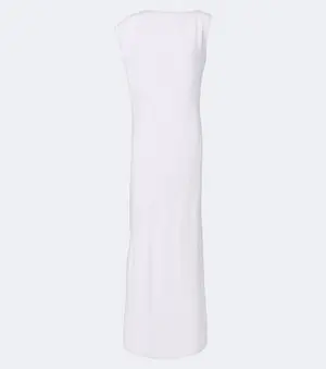 Jacquemus Drapée Jersey Maxi Dress - White