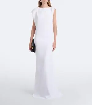 Jacquemus Drapée Jersey Maxi Dress - White