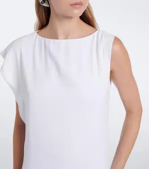 Jacquemus Drapée Jersey Maxi Dress - White