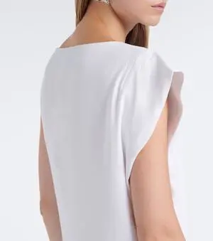Jacquemus Drapée Jersey Maxi Dress - White