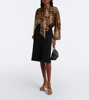 Dolce & Gabbana Dg Embellished Metallic Leather Mules