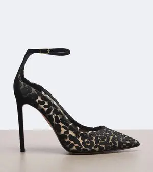 AQUAZZURA Panthera Leopard-print Mesh Pumps