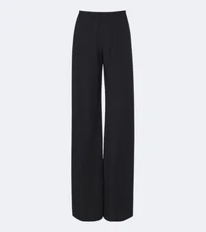 THE ROW Gala Wool Wide-leg Pants - Black