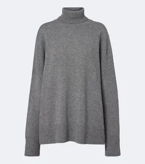 THE ROW Stepny Wool-blend Turtleneck Sweater - Grey