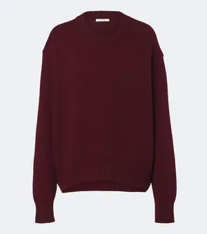 THE ROW Parth Cashmere Sweater - Burgundy