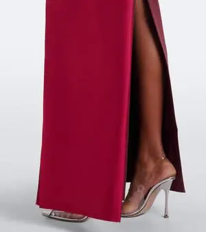 Roland Mouret Draped Crêpe Bustier Gown