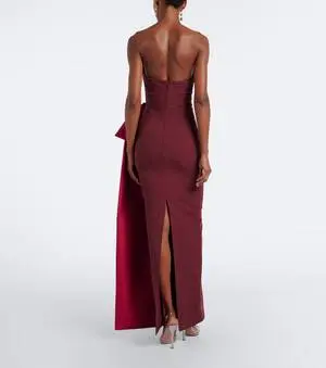 Roland Mouret Draped Crêpe Bustier Gown