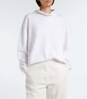 THE ROW Kelta Cotton Turtleneck Sweater - White