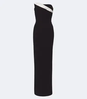 Roland Mouret Draped Bustier Gown - Black