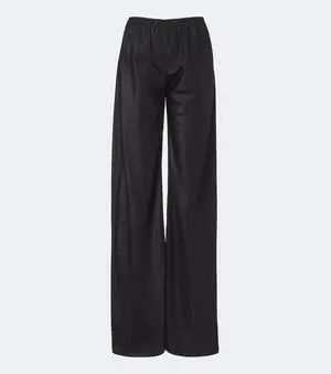 THE ROW Gala Silk Wide-leg Pants - Black
