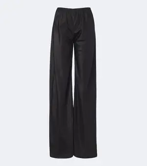 THE ROW Gala Silk Wide-leg Pants - Black