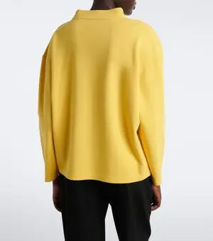 THE ROW Kate Cotton-blend Jersey Mockneck Sweatshirt