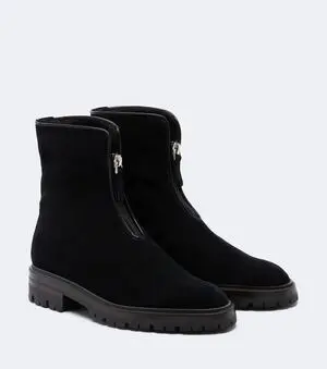 THE ROW The Row Hike Suede Ankle Boots Black