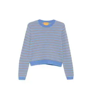 Guest In Residence Cashmere Cable-knit Crew Neck Jumper - Blue