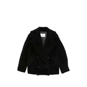 Max Mara Jackets Faux Fur & Shearling Jackets - Black