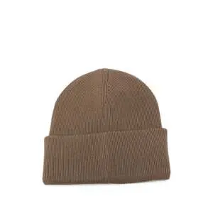Moose Knuckles Ribbed Knit Beanie With Logo Patch - Brown