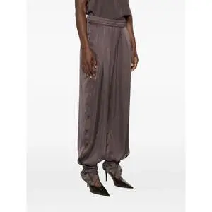 Andamane Track Pants With Buttoned Cuffs - Brown