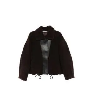 Sportmax Jackets Faux Fur & Shearling Jackets - Brown