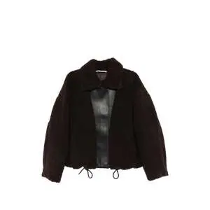 Sportmax Jackets Faux Fur & Shearling Jackets - Brown