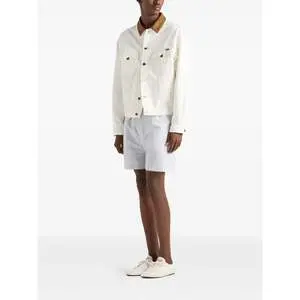 Prada Neutrals Jackets Denim Jackets
