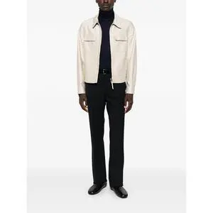 Prada Tailored Virgin Wool Trousers - Blue