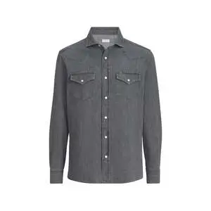 Brunello Cucinelli Grey Shirts - Gray