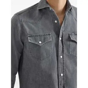 Brunello Cucinelli Grey Shirts - Gray
