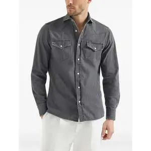 Brunello Cucinelli Grey Shirts - Gray