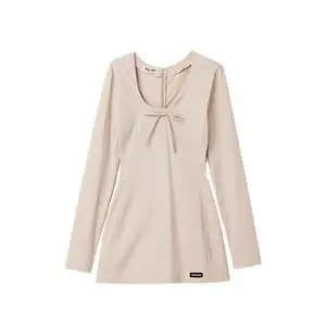 Miu Miu Miu Miu Neutrals Dresses - Day Dresses Women Cream