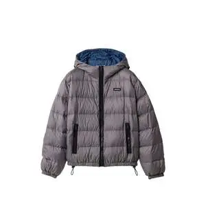 Miu Miu Grey Jackets Puffer Jackets - Gray